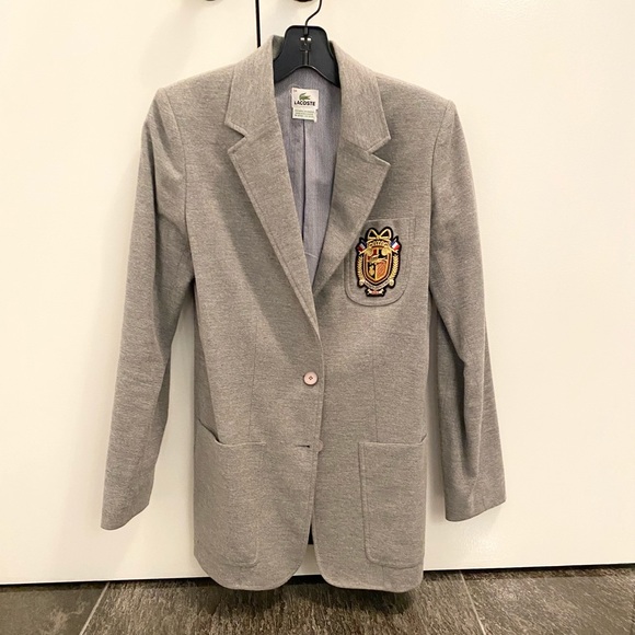 Lacoste | Jackets & Coats | Lacoste Gray Blazer Jacket | Poshmark